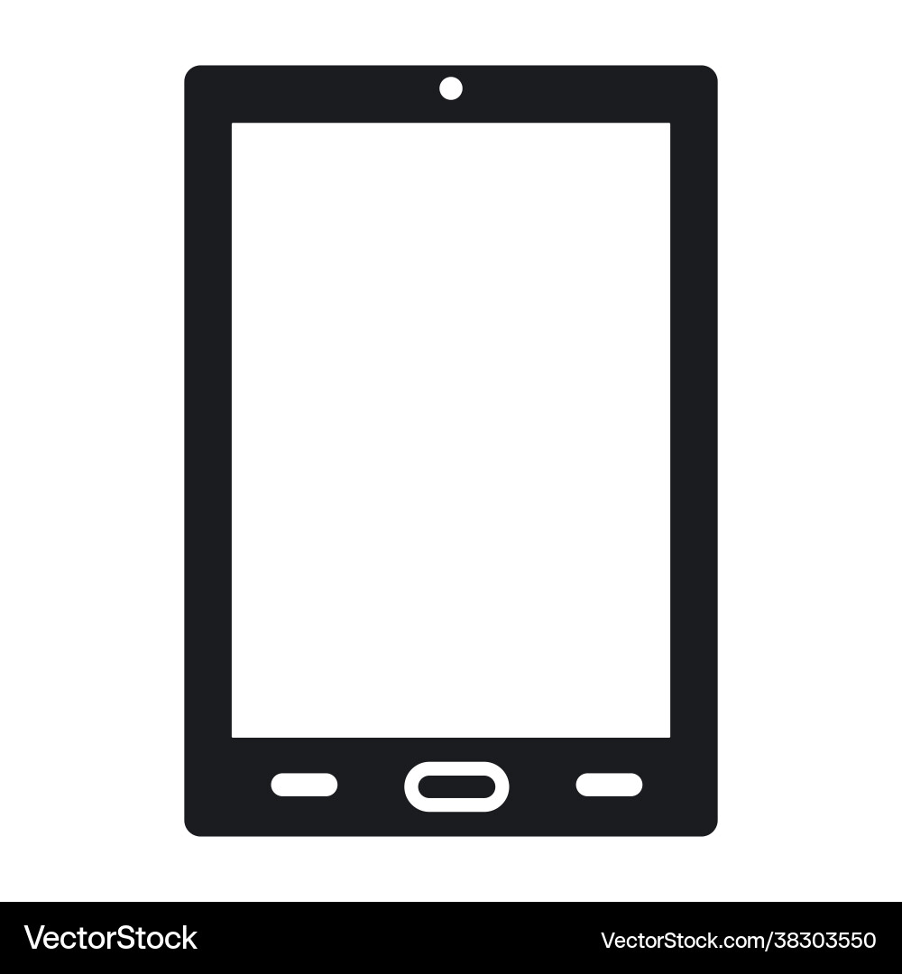 Tablet icon on white background Royalty Free Vector Image