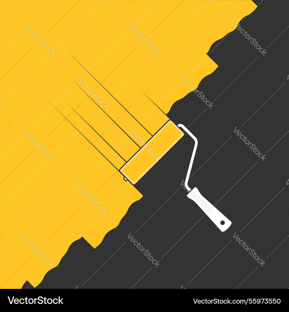 White paint roller Royalty Free Vector Image - VectorStock