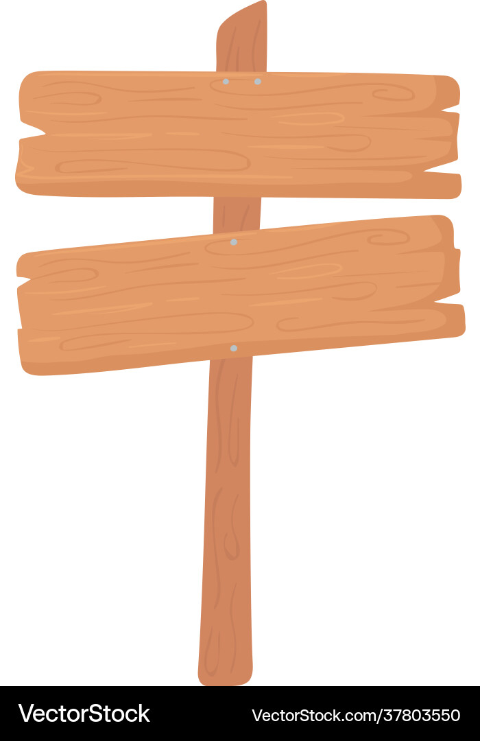Wood board sign Royalty Free Vector Image - VectorStock