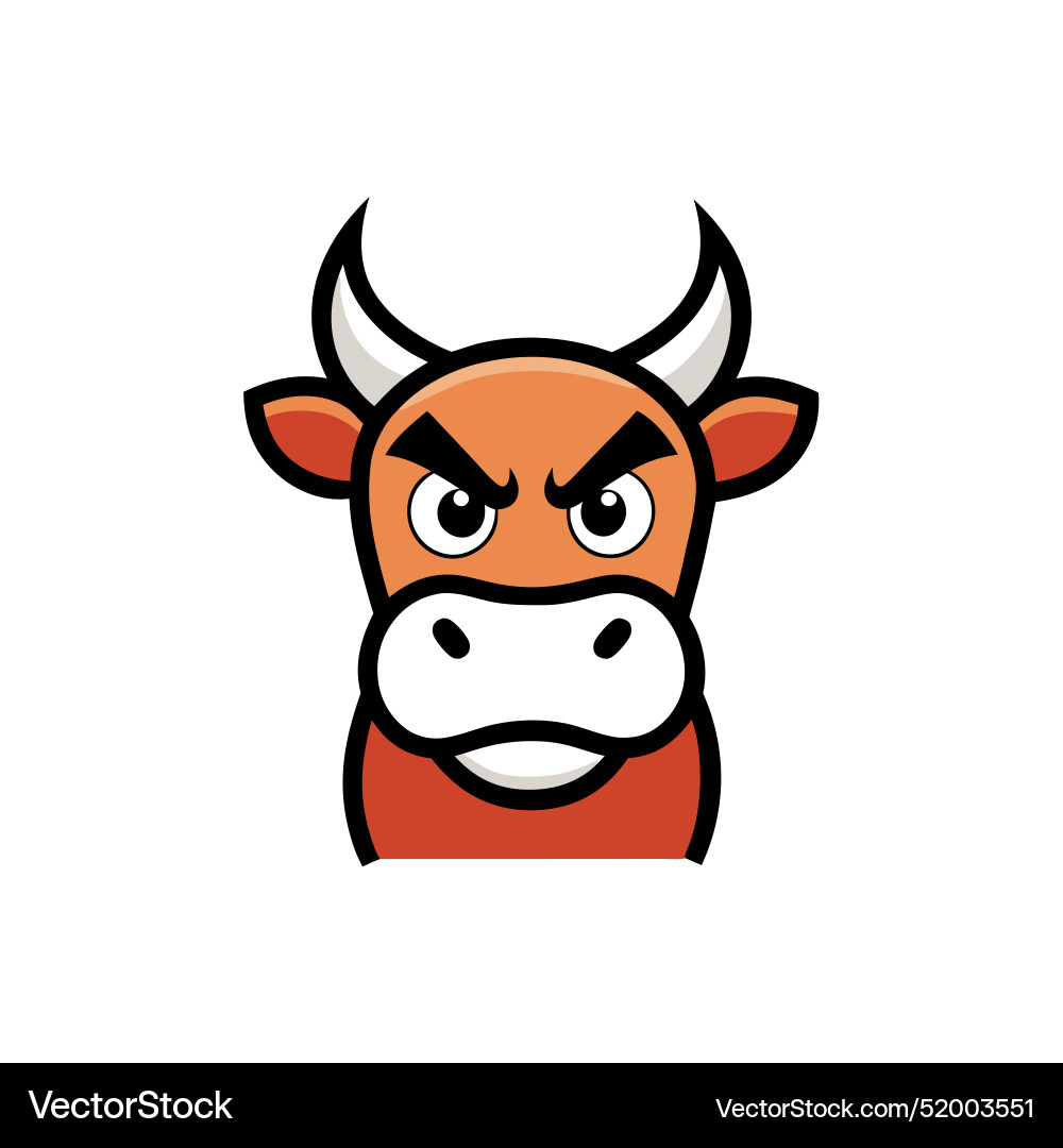 Cow angry icon Royalty Free Vector Image - VectorStock