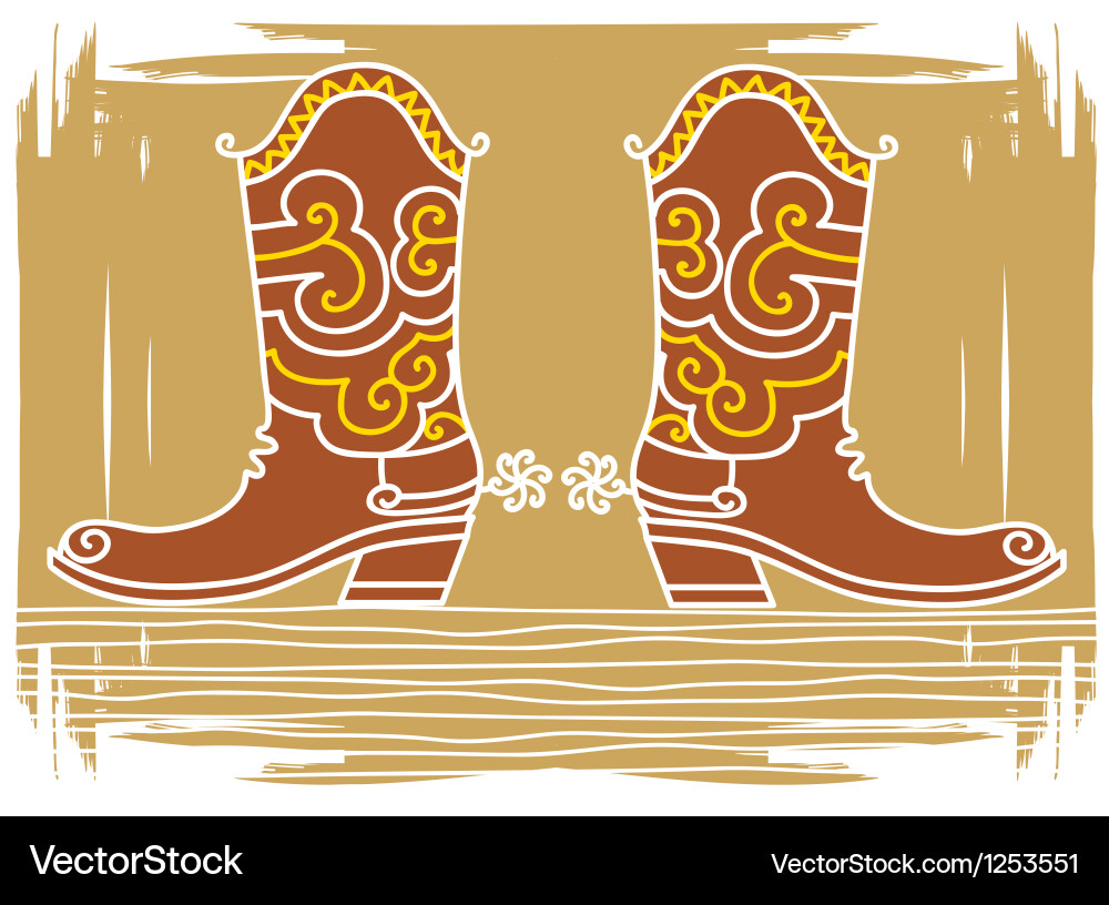 Cowboy boots Royalty Free Vector Image - VectorStock