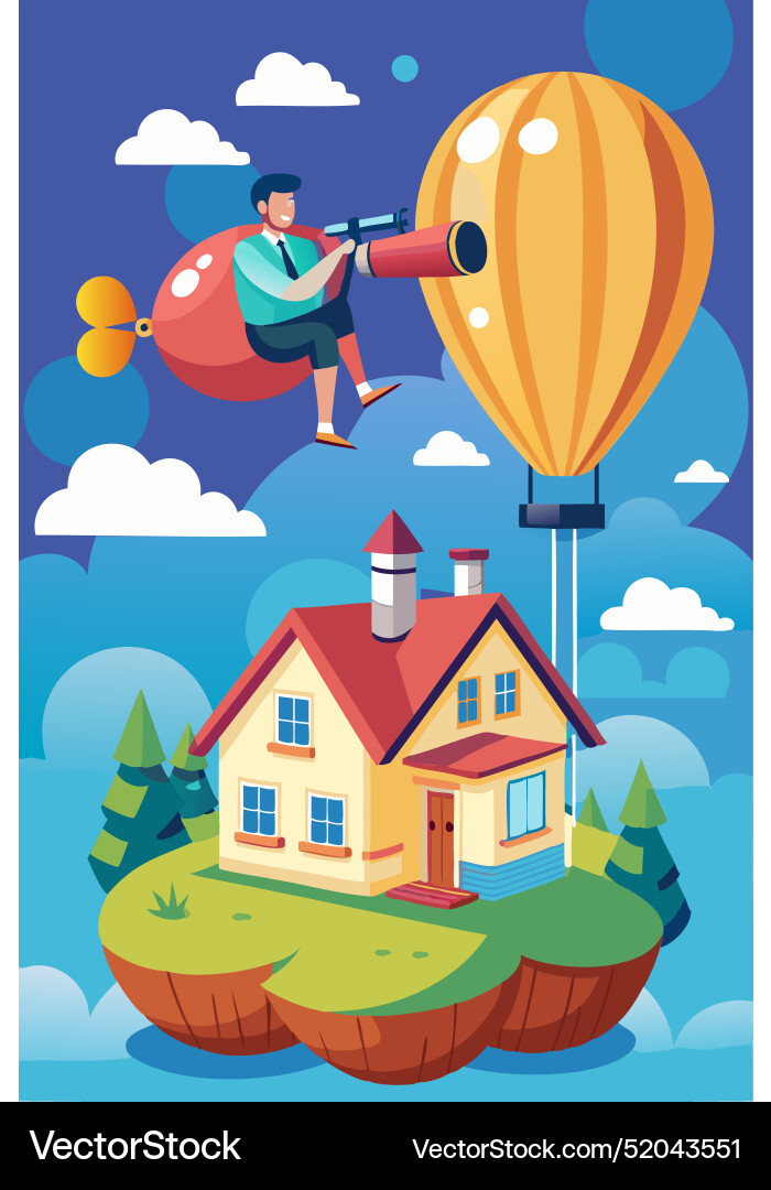 Exploring real estate opportunities Royalty Free Vector