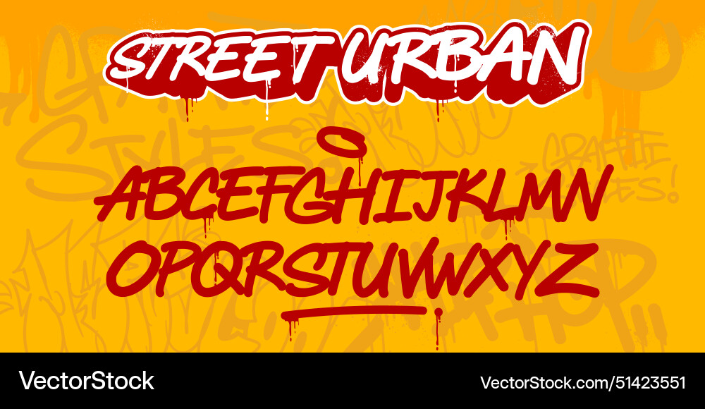 Graffiti alphabet Royalty Free Vector Image - VectorStock