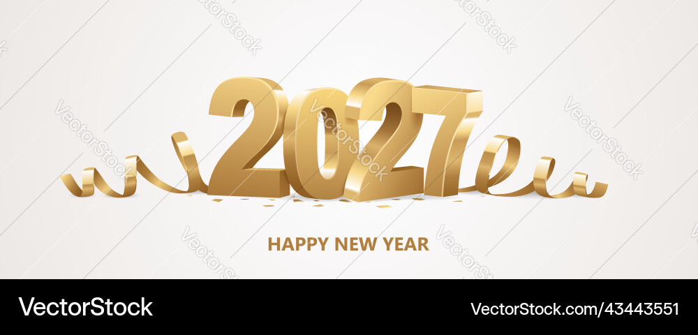 Happy new year 2027 Royalty Free Vector Image - VectorStock