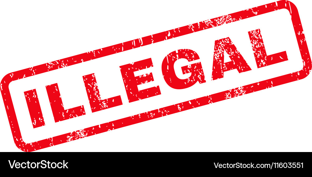 Illegal text rubber stamp Royalty Free Vector Image