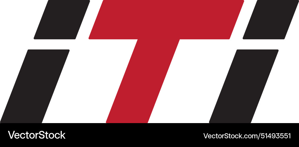Letters iti logo design template images Royalty Free Vector