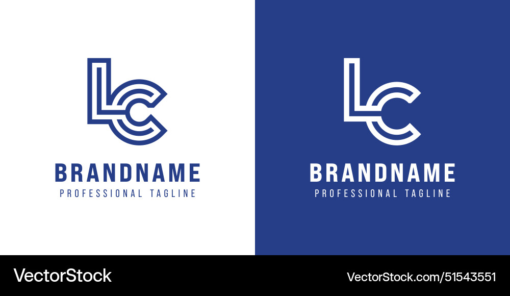 Letters lc monogram logo suitable for any Vector Image