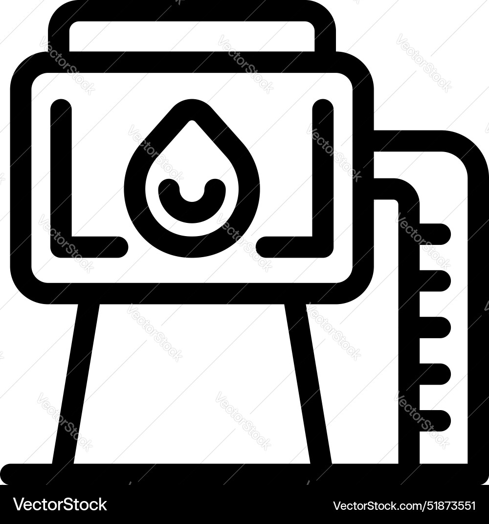 Water tank level sensor monitoring system icon Vector Image