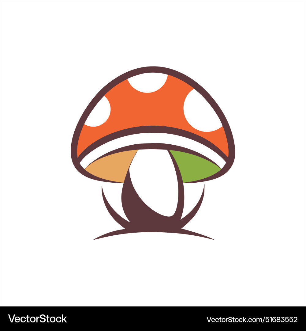 A natural mashrom logo icon Royalty Free Vector Image