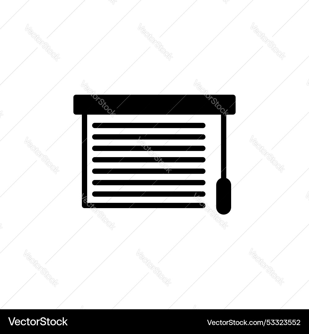 Blinds open icon isolated on white background Vector Image
