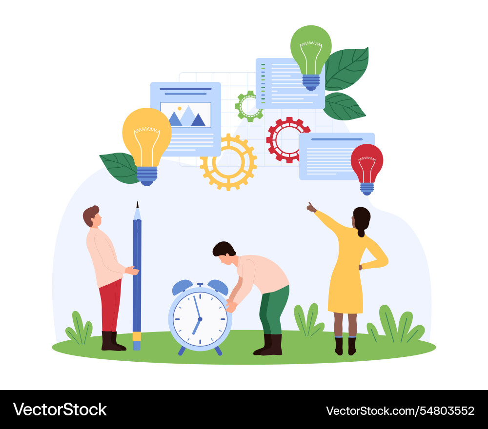 Business teamwork analytics and reports Royalty Free Vector