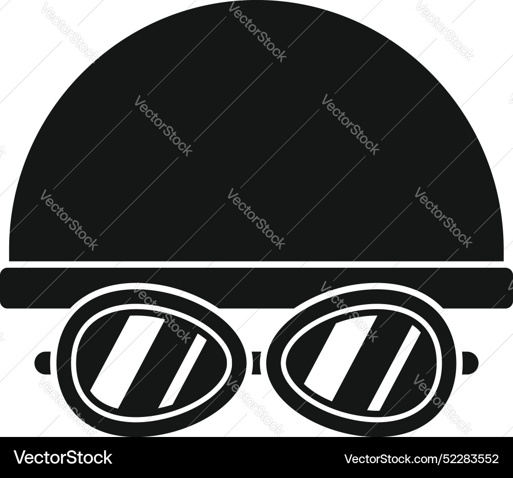Professional swimmer wearing a swim cap Royalty Free Vector