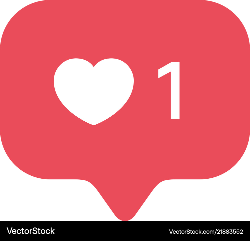 Red Heart Like Icon Royalty Free Vector Image - VectorStock