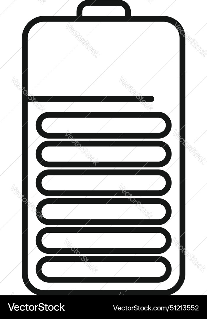 Refill battery icon outline power energy Vector Image