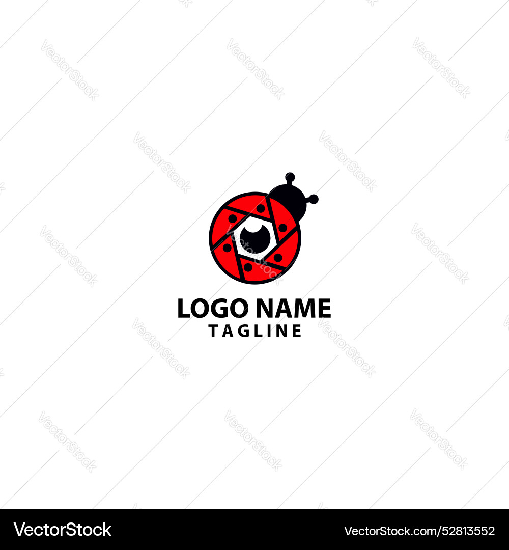Shutter bug logo design Royalty Free Vector Image