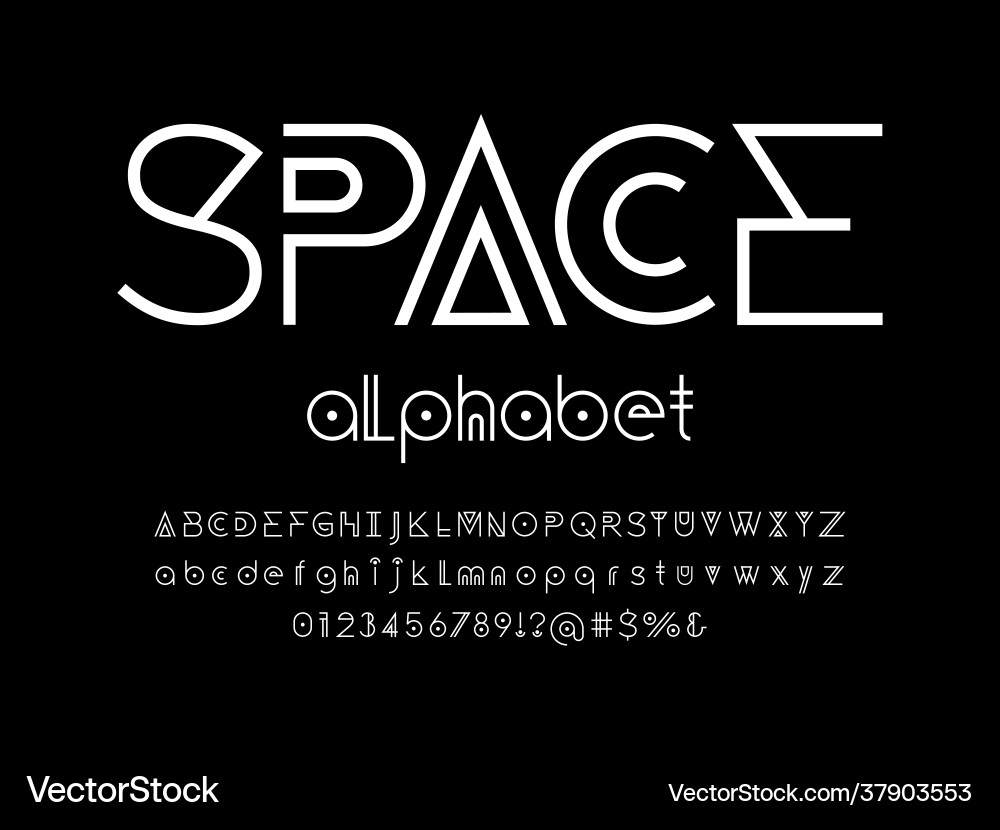 Abstract font Royalty Free Vector Image - VectorStock