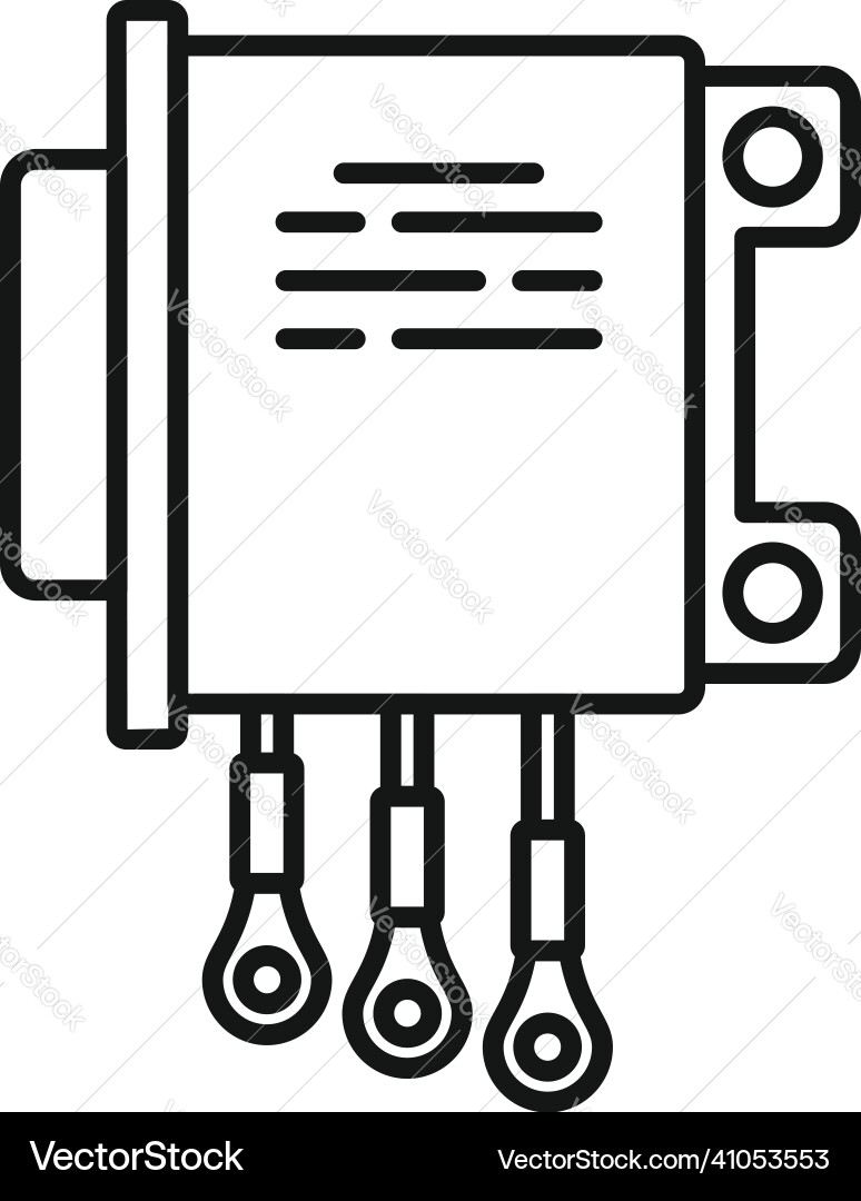 Ac voltage regulator icon outline power Royalty Free Vector
