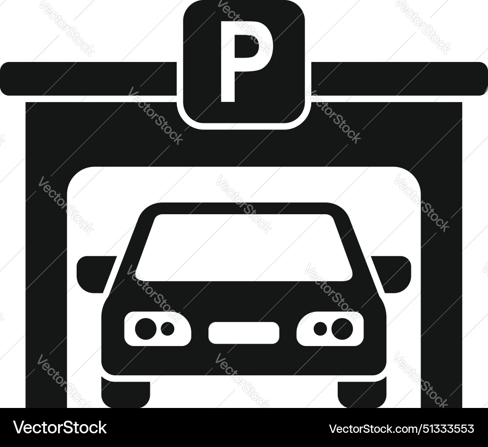 Car in parking garage icon Royalty Free Vector Image