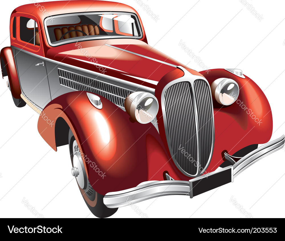 Classic Vintage Car Royalty Free Vector Image - VectorStock