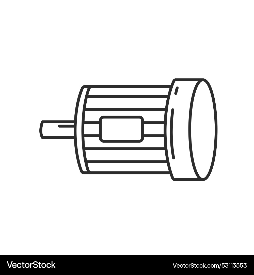 Generator motor line icon concept design template Vector Image