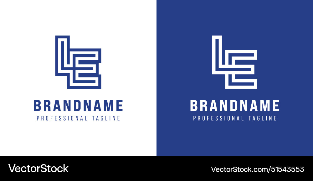 Letters le monogram logo suitable for any Vector Image