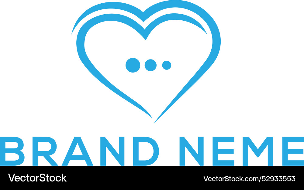 Love message logo design Royalty Free Vector Image