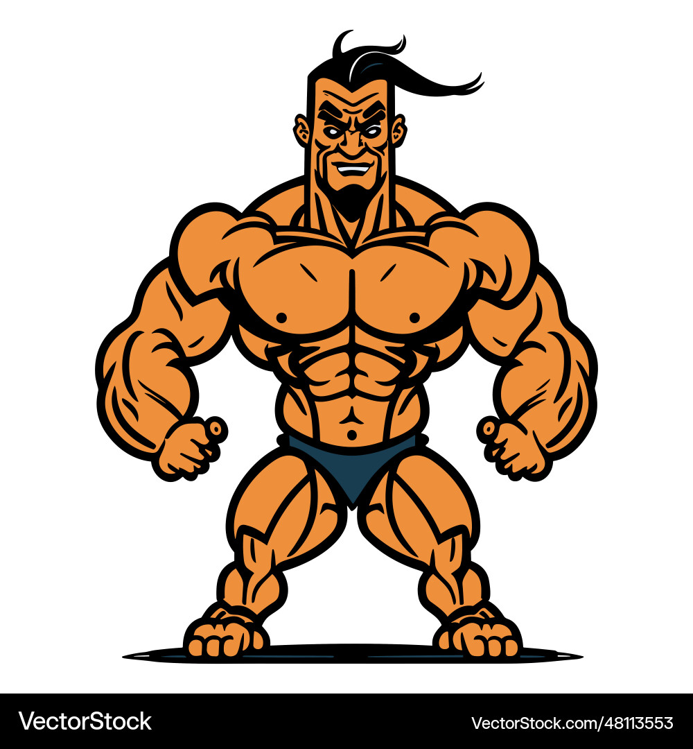 Professional body builder cartoon Royalty Free Vector Image