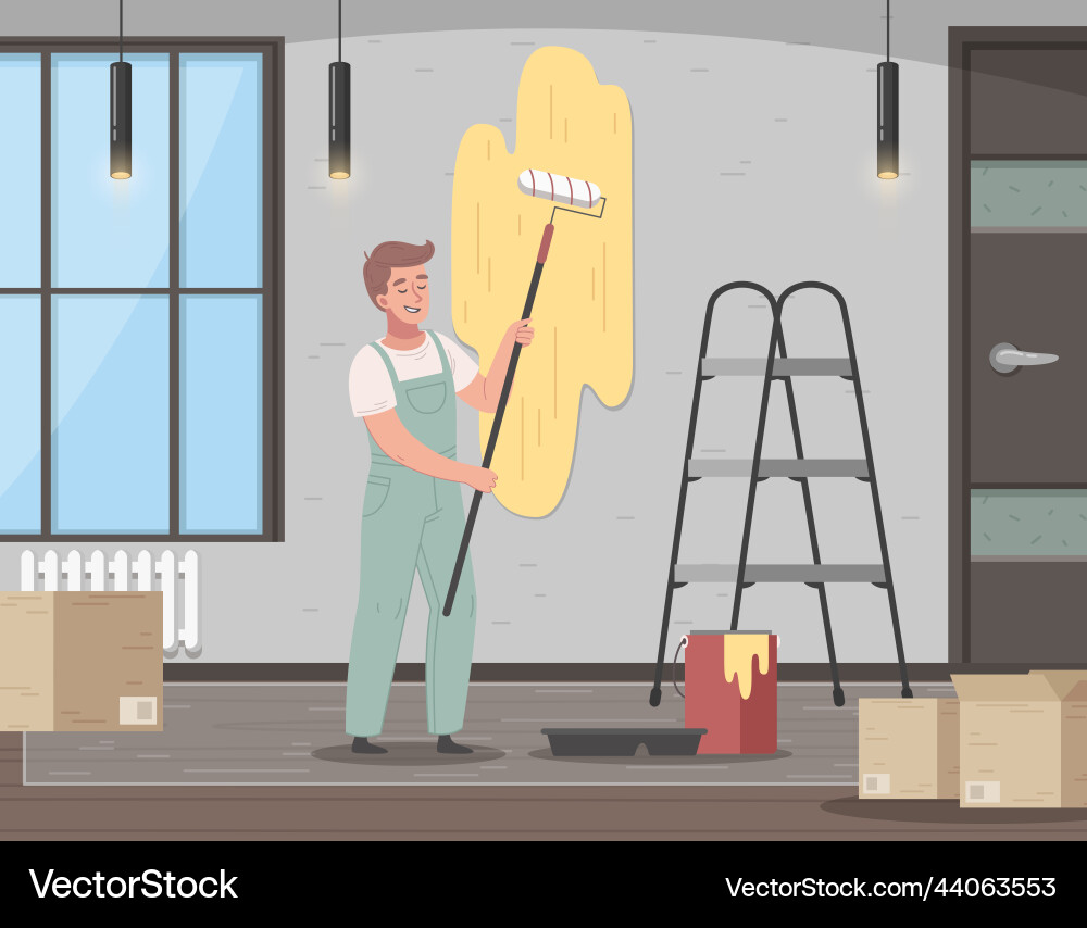 Renovation cartoon concept Royalty Free Vector Image