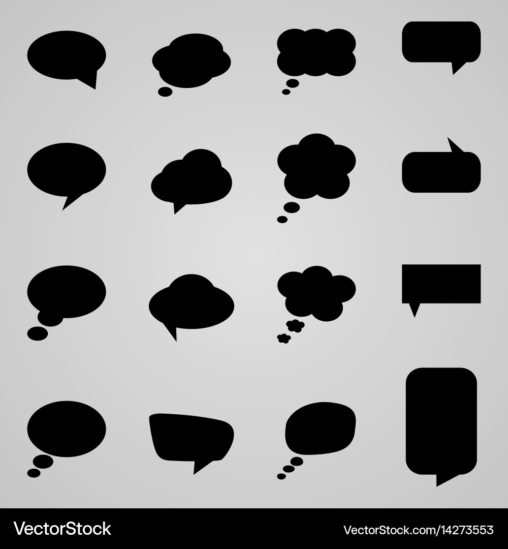 Speech Bubbles Set Royalty Free Vector Image - VectorStock