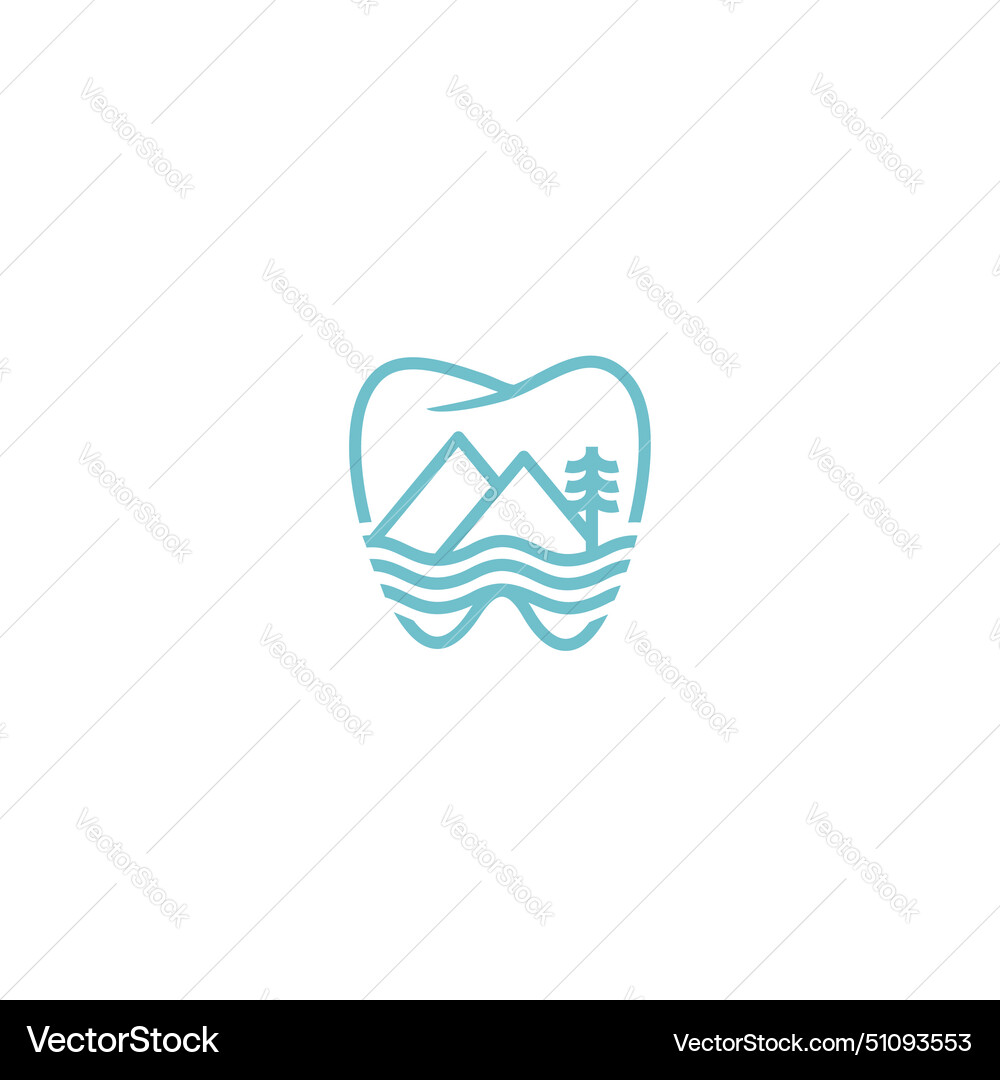Tooth gum logo icon biotechnology Royalty Free Vector Image