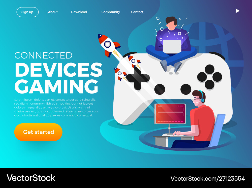 Concept game streaming Royalty Free Vector Image