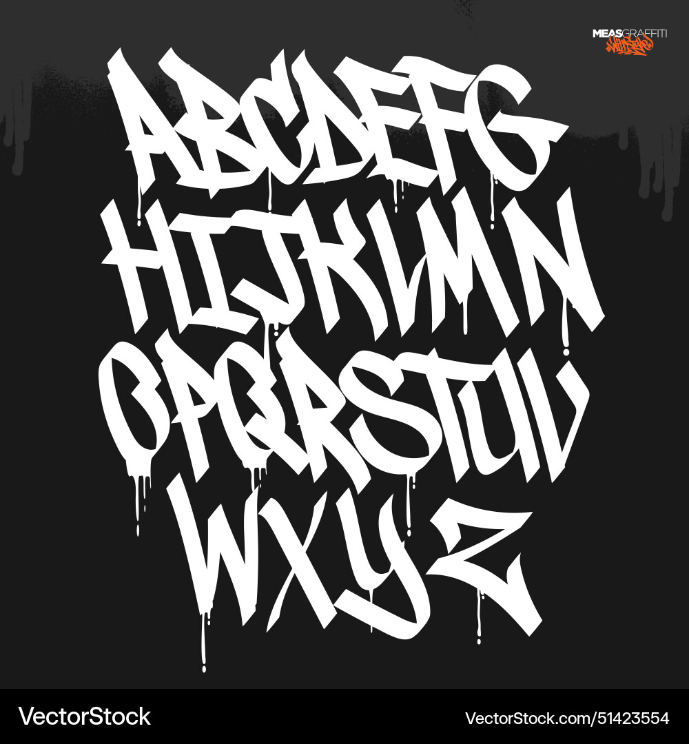 Graffiti alphabet Royalty Free Vector Image - VectorStock