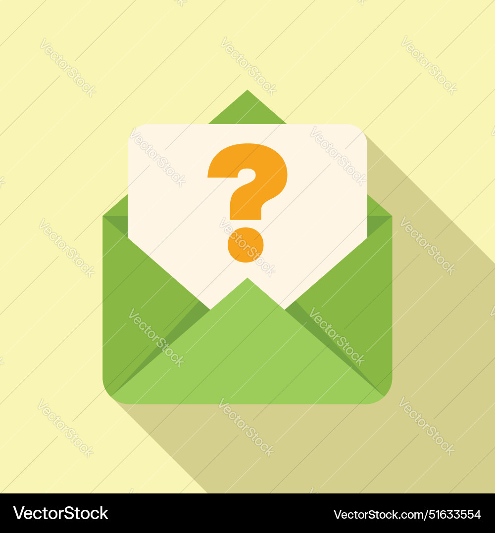 Green open envelope containing letter Royalty Free Vector