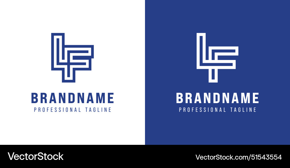 Letters lf monogram logo suitable for any Vector Image