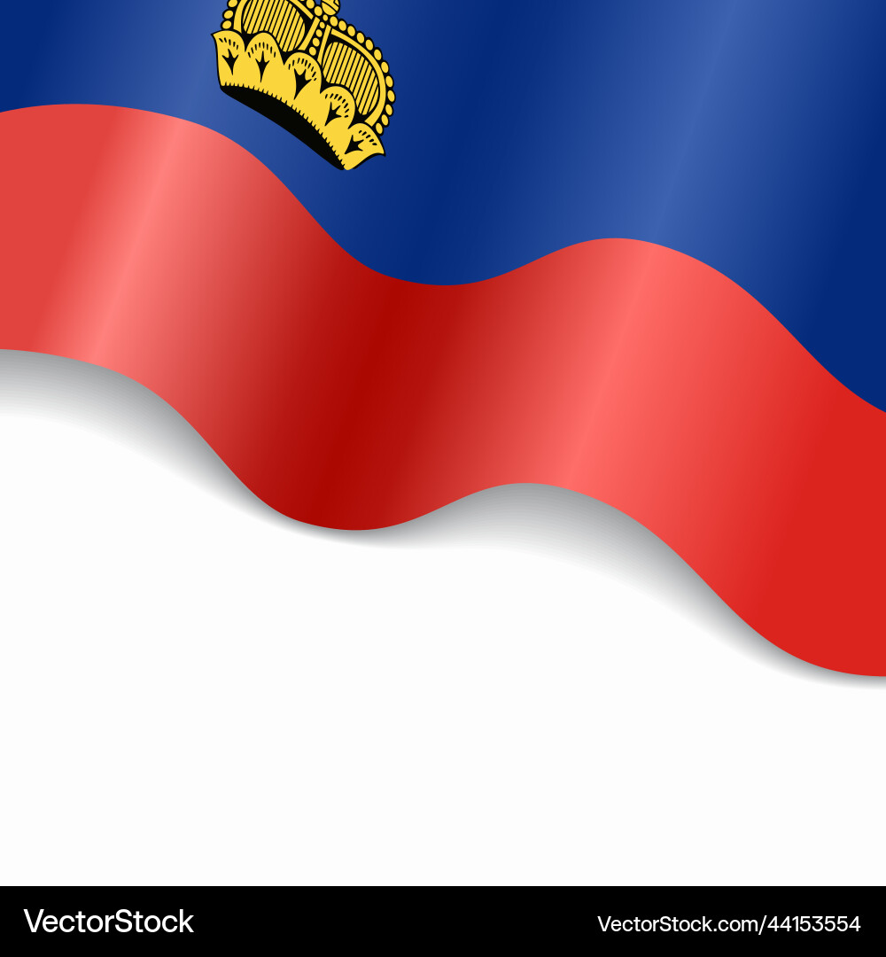 Liechtenstein flag wavy abstract background Vector Image