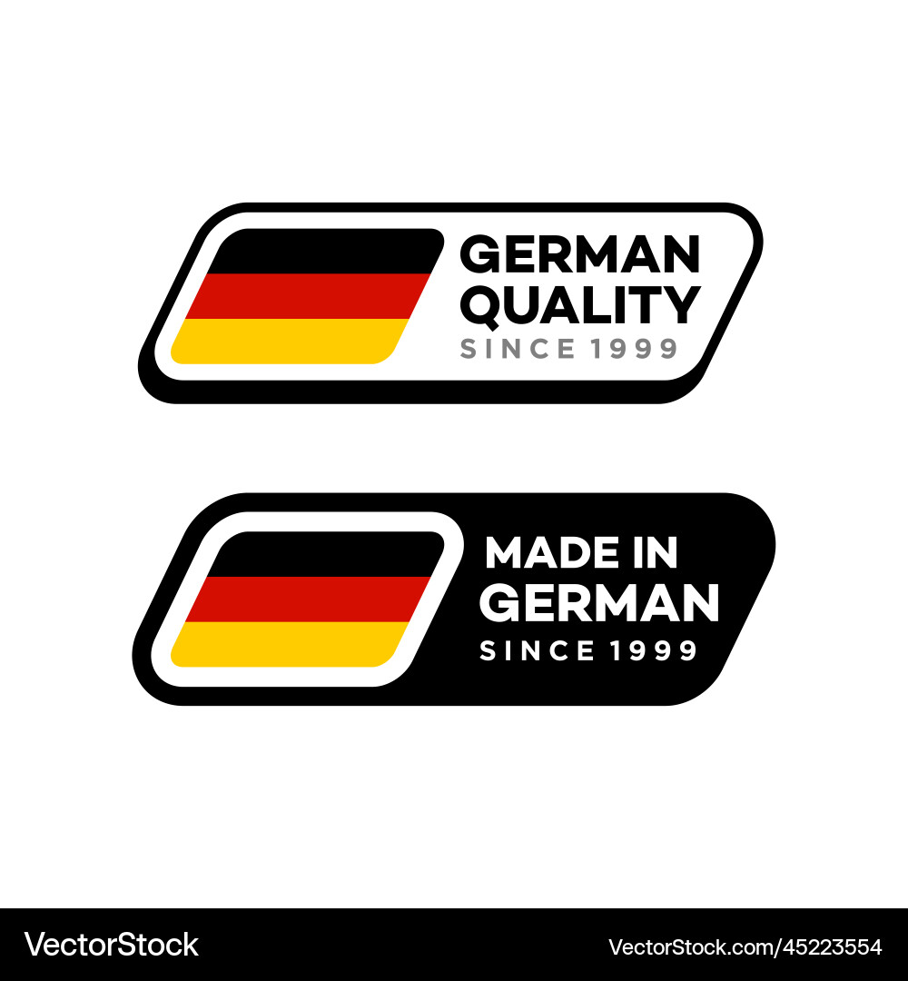 Made in germany labels set german quality mark Vector Image