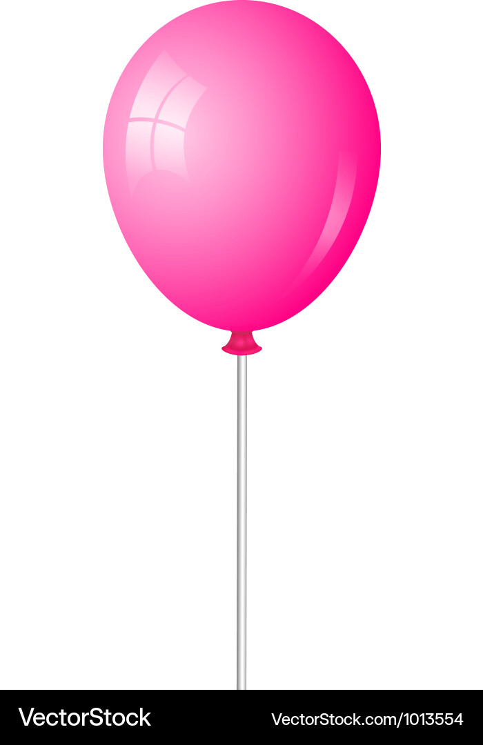 Pink baloon Royalty Free Vector Image - VectorStock