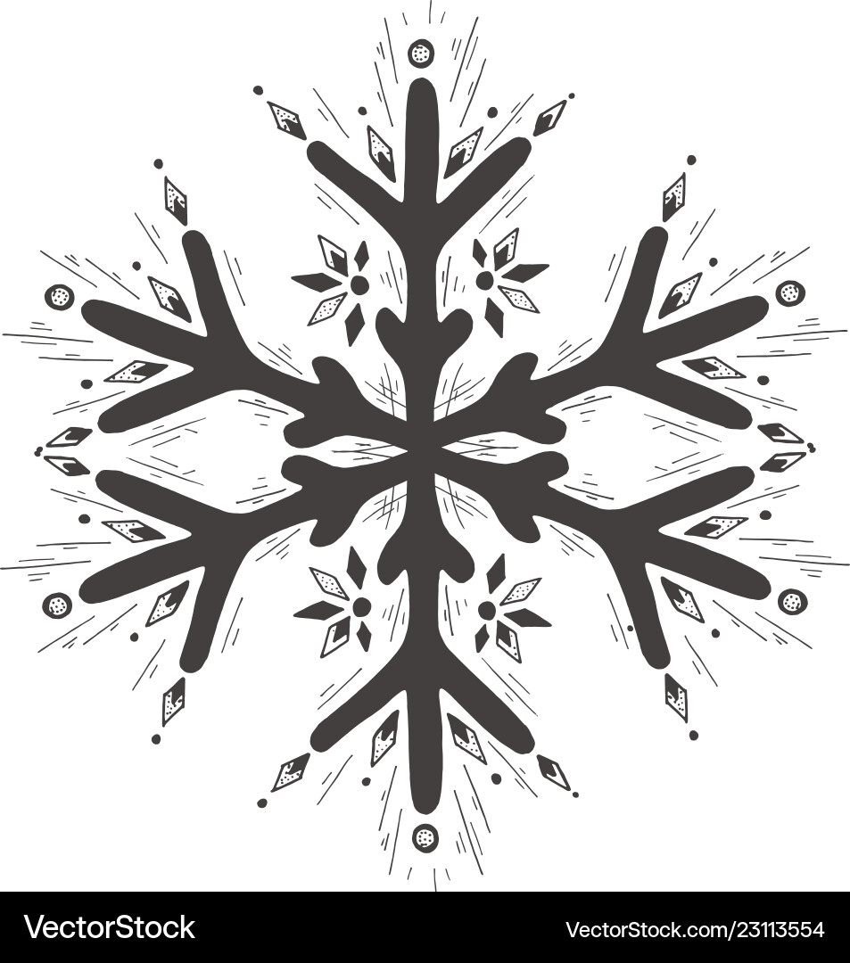 Snowflake Royalty Free Vector Image - VectorStock