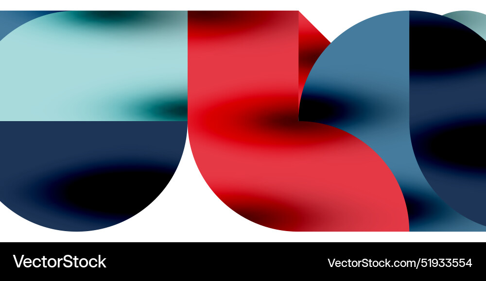 Tech minimal circular shapes geometric art Vector Image