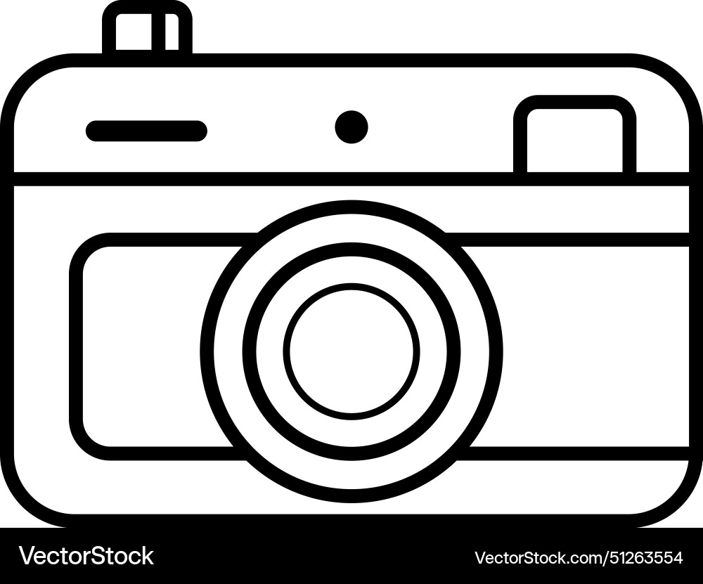 Vintage disposable camera icon bundle Royalty Free Vector