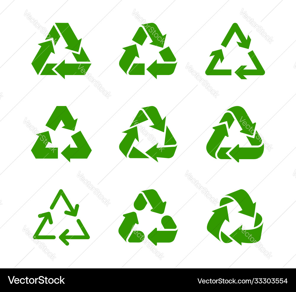 Waste recycling and environmental protection sign Vector Image