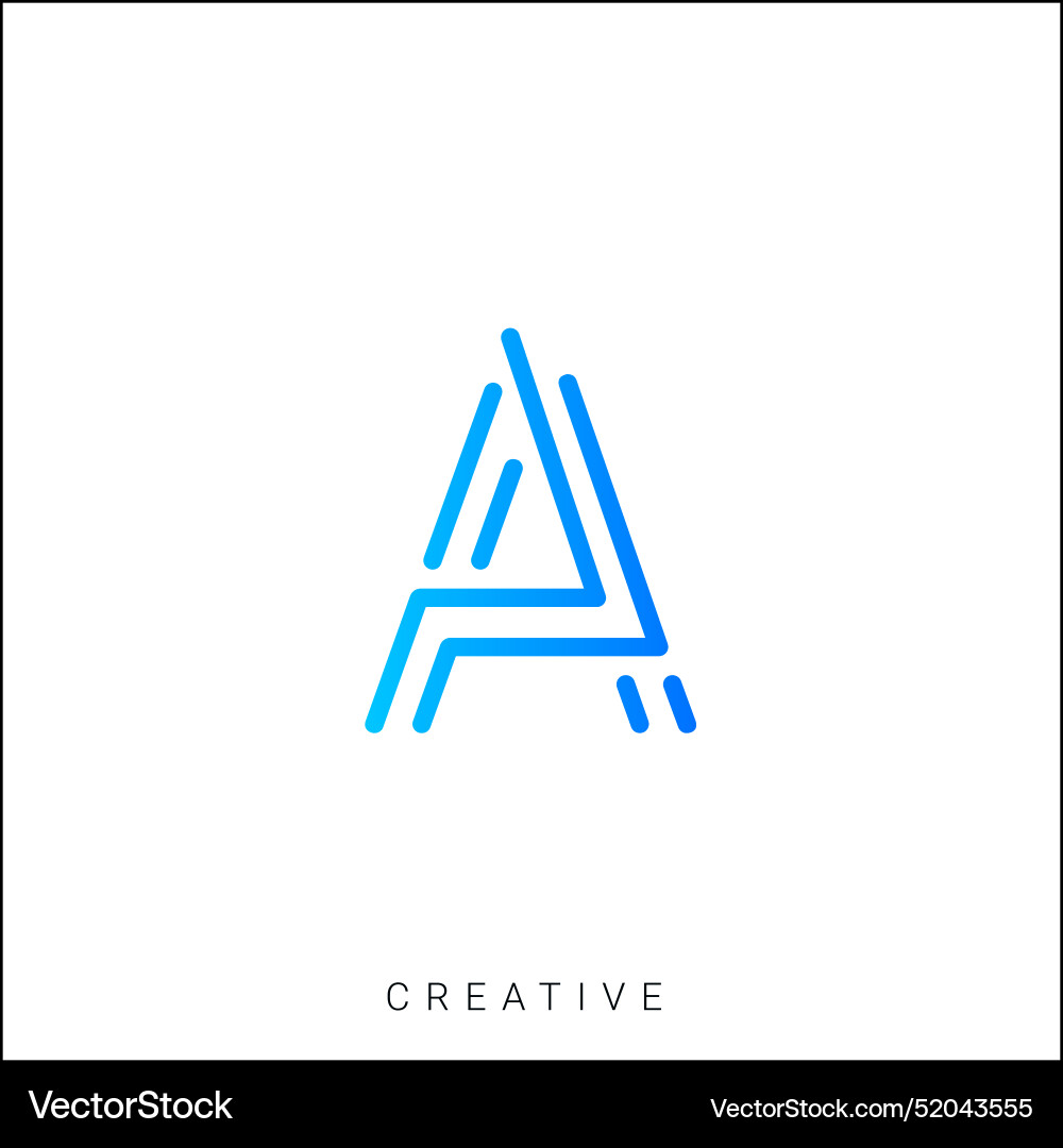 A creative latter logo design branding logo desig Vector Image
