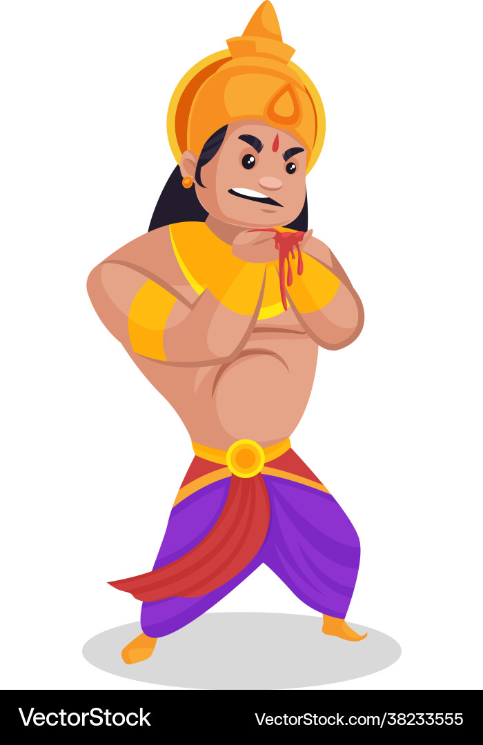 Bhima cartoon character Royalty Free Vector Image
