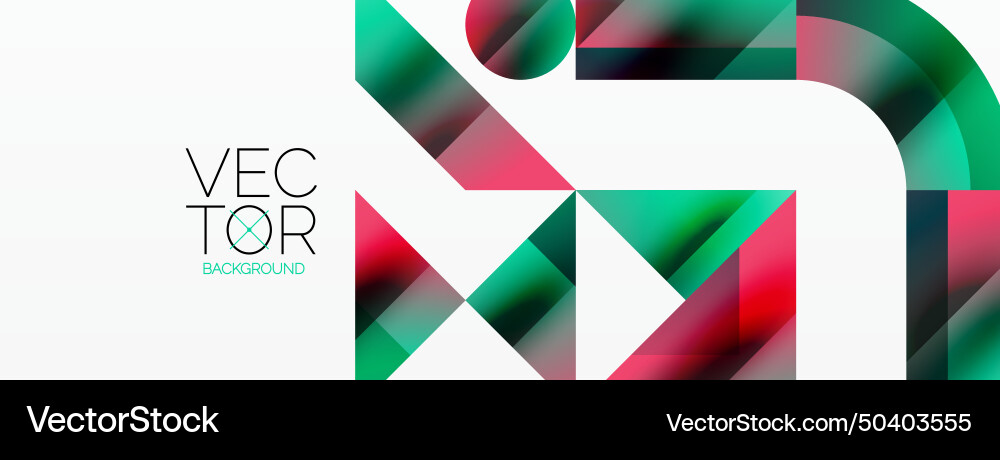 Geometric background with squares triangles Vector Image