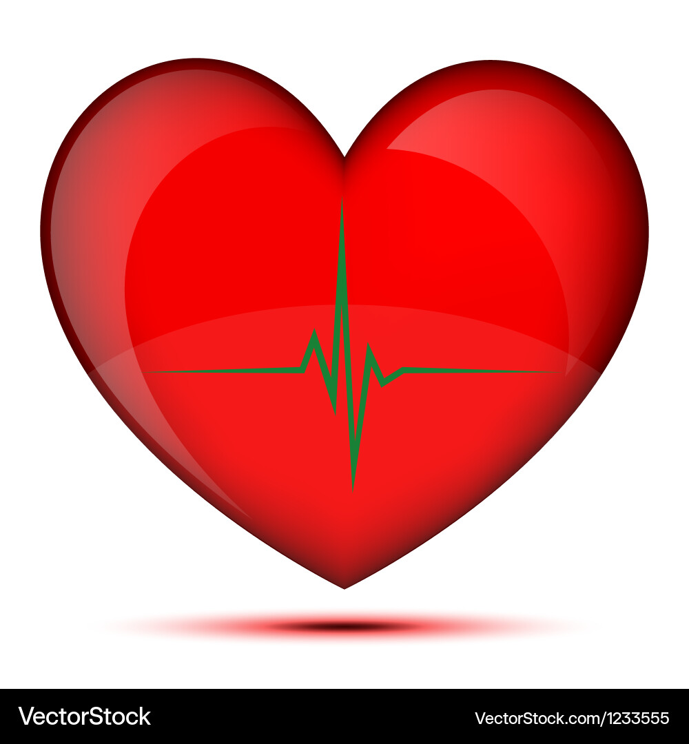 Healthy glowing heart Royalty Free Vector Image