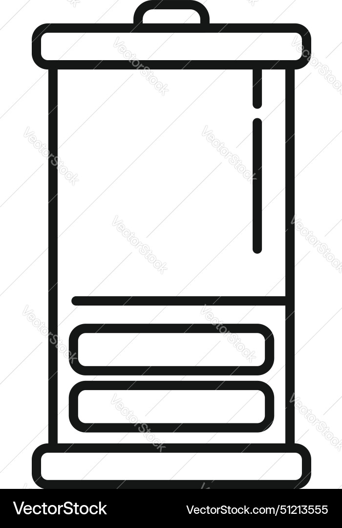 Low electric power battery icon outline Royalty Free Vector