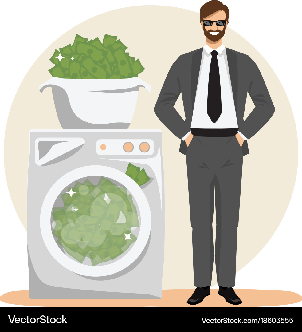 Money laundering concept Royalty Free Vector Image