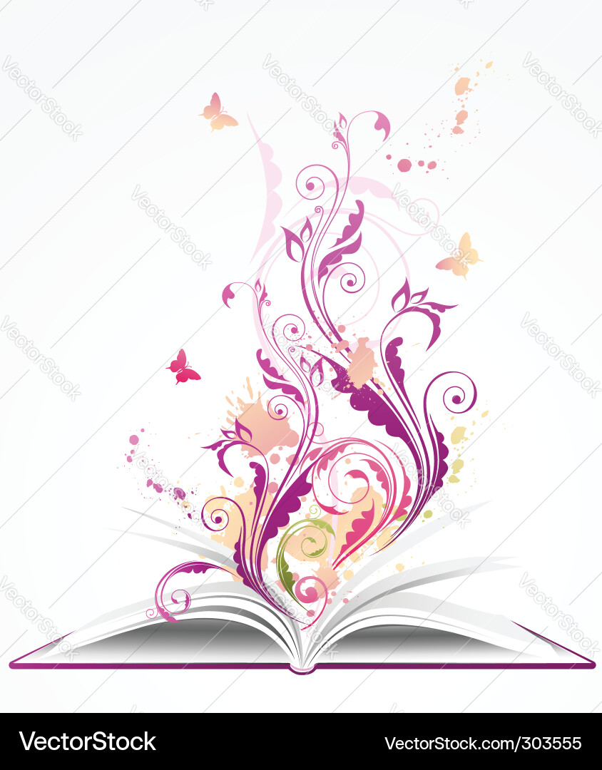Open book Royalty Free Vector Image - VectorStock