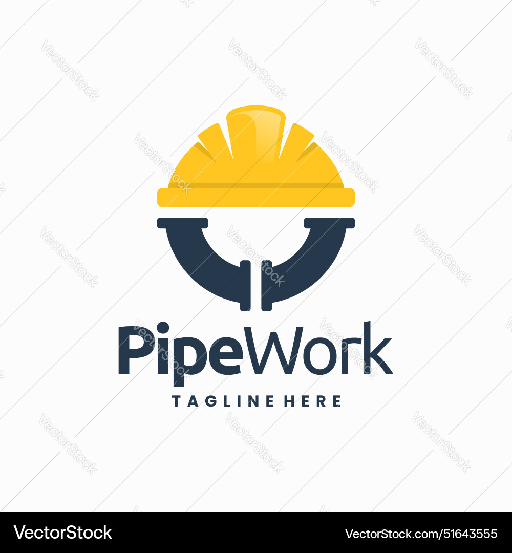 Pipe logotype plumbing service pvc Royalty Free Vector Image