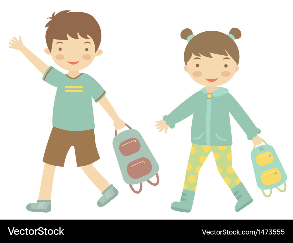 School kids Royalty Free Vector Image - VectorStock